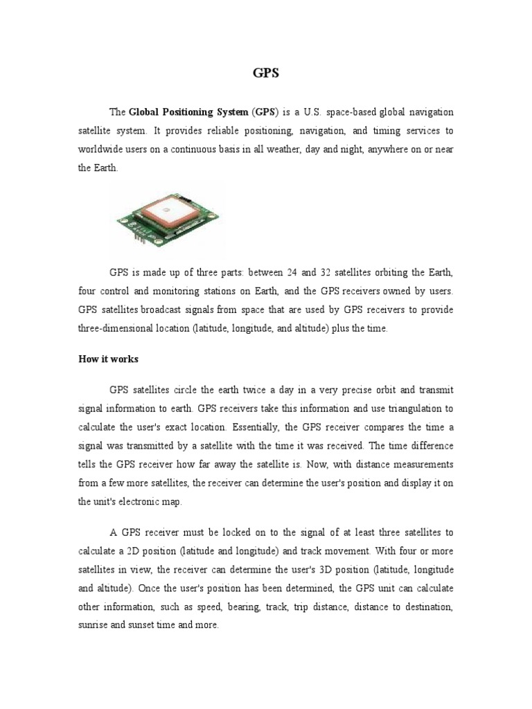 Document For GPS | PDF