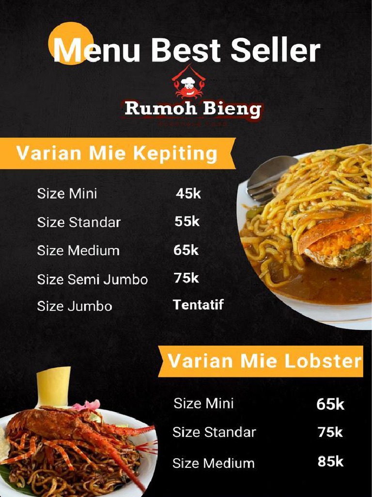 Menu Rumoh Bieng | PDF
