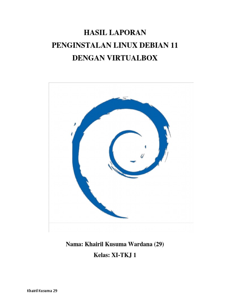 Laporan Penginstalan Debian-11 Dengan Virtualbox | PDF