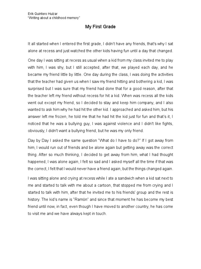 My First Grade | PDF
