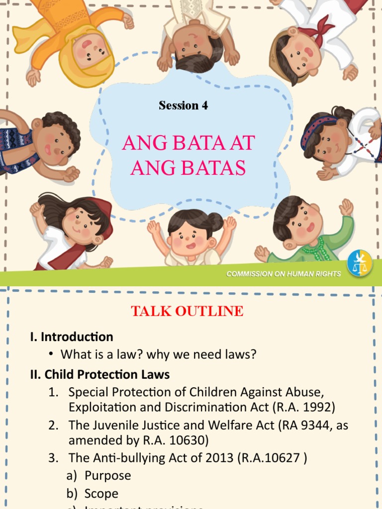 Session 4 - Ang Bata Ang Ang Batas | PDF | Child Abuse | Bullying