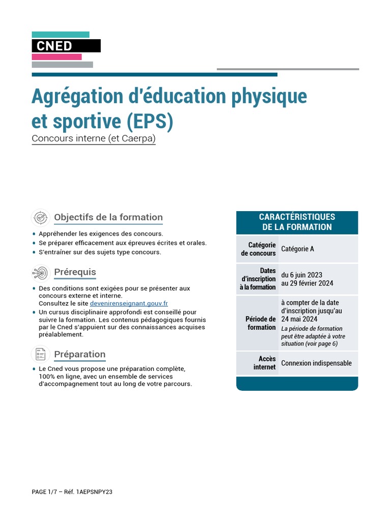 Cned Agregation Eps Doc23 | PDF
