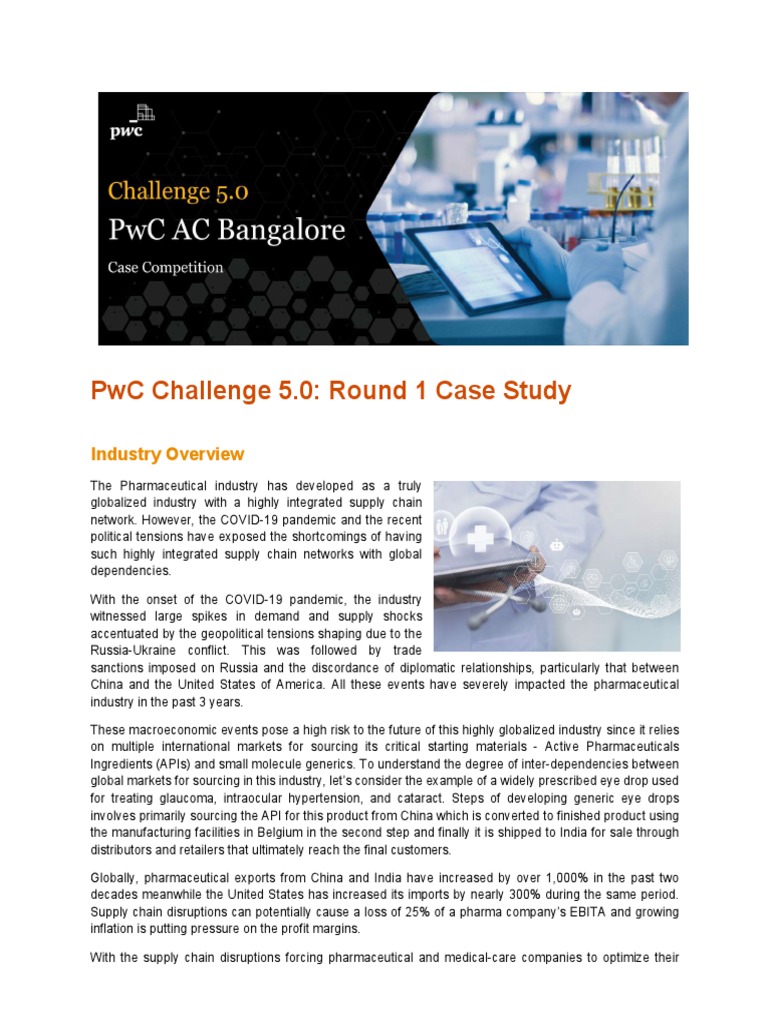 PWC Challenge 5.0 - Case Study - Round 1 | PDF