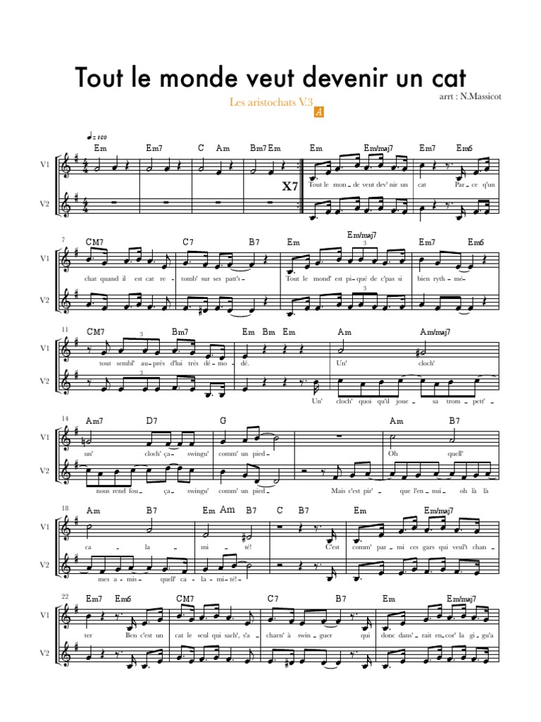 Tout Le Monde Veut Devenir Un Cat | PDF