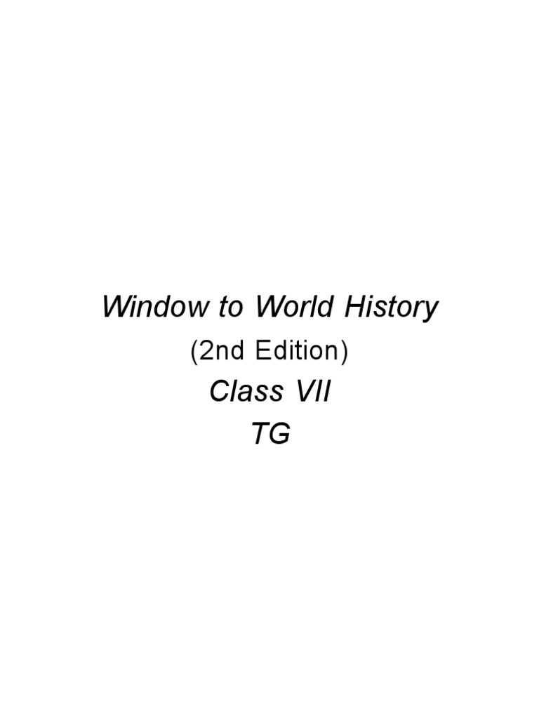 Window To World History TG 07 Second Edition DA | PDF | Caliphate | Ali