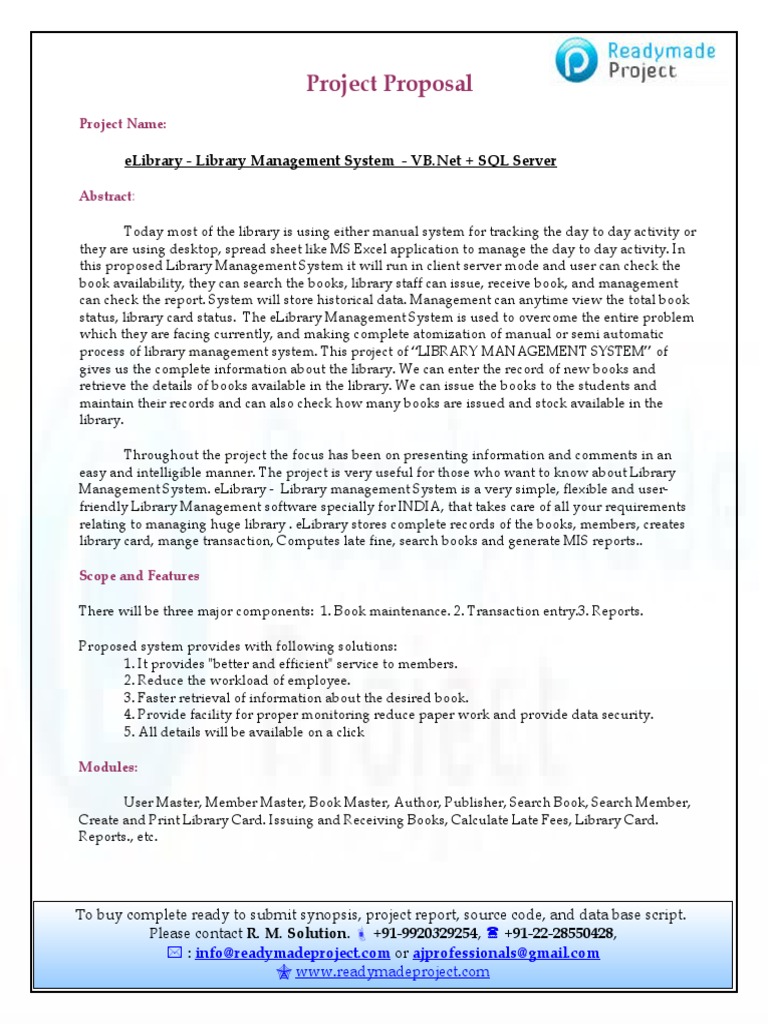 Lib Net Access Project Proposal | PDF | Databases | Microsoft Sql Server
