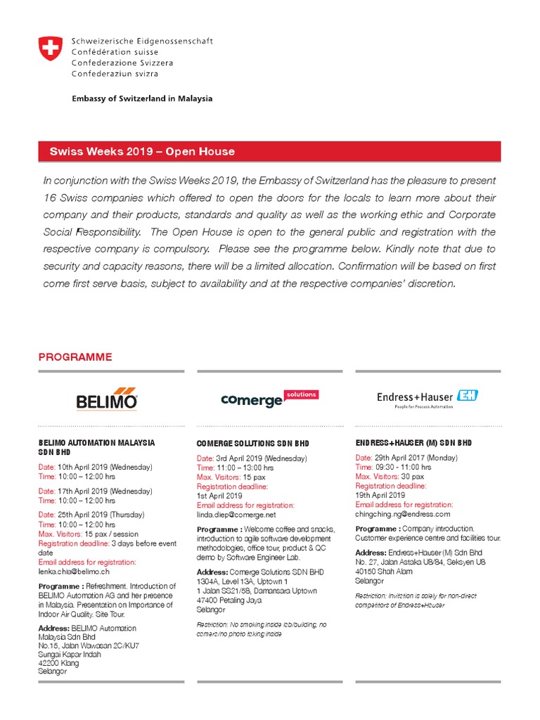 Dokumen - Tips - Swiss Weeks 2019 A Open House Smbaorgmy Swiss Weeks ...