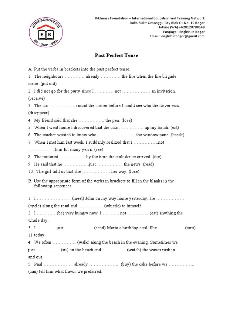 Past Perfect Tense | PDF | Language Mechanics | Grammar