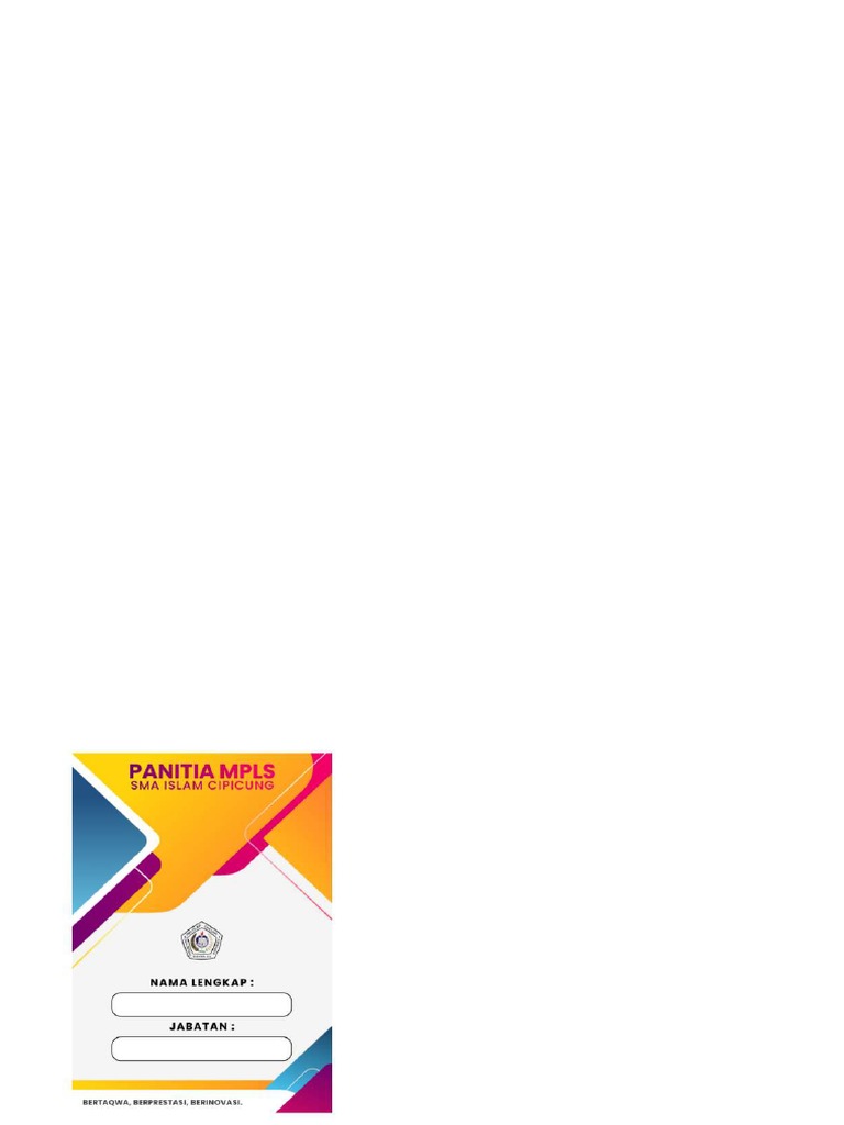 Contoh Id Card Panitia | PDF