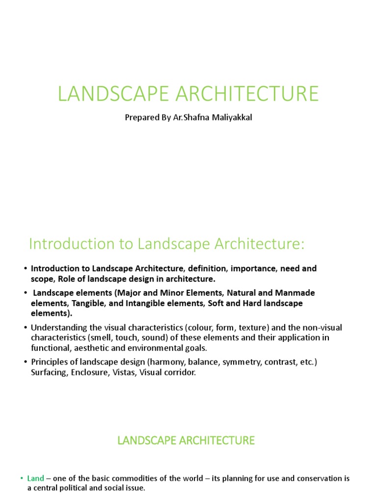 Landscape Design | PDF