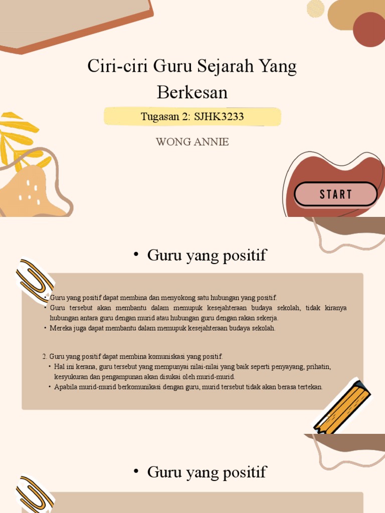 Ciri-ciri guru Sejarah yang berkesan | PDF