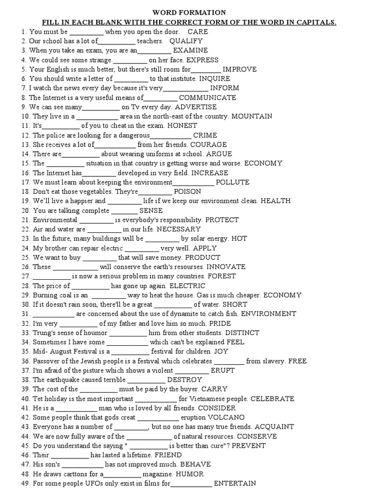 Word Formation | PDF