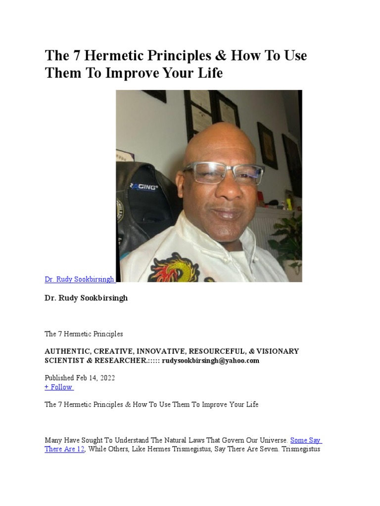 The 7 Hermetic Principles | PDF