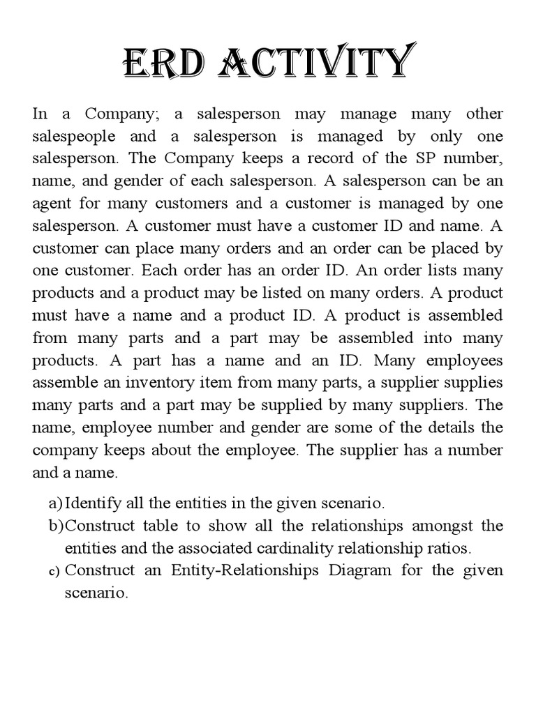 Company Erd Activity | PDF