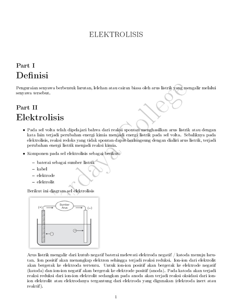 Elektrokimia | PDF | Metode & Bahan Ajar | Sains & Matematika