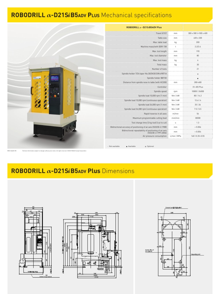 Robodrill A D21sib5 Adv Plus | PDF | Tools | Machines