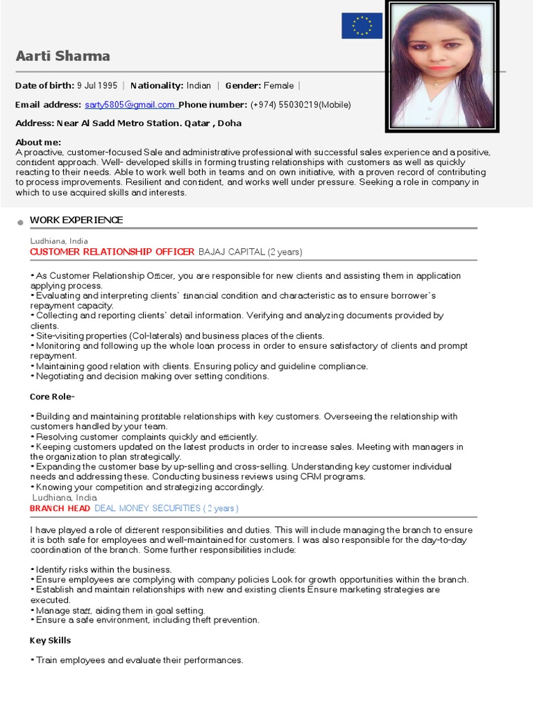 Aarti Sharma CV 1 | PDF