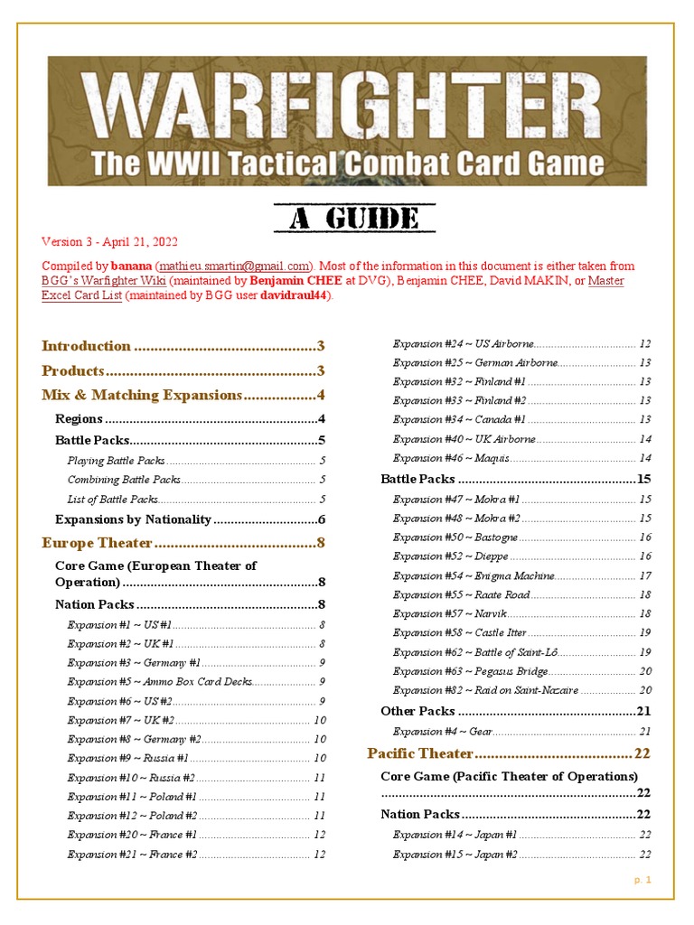 A Guide To Warfighter WWII v3 | PDF