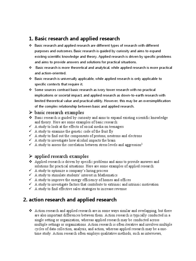 Basic Research and Applied Research | PDF | Evaluation | Operations Research