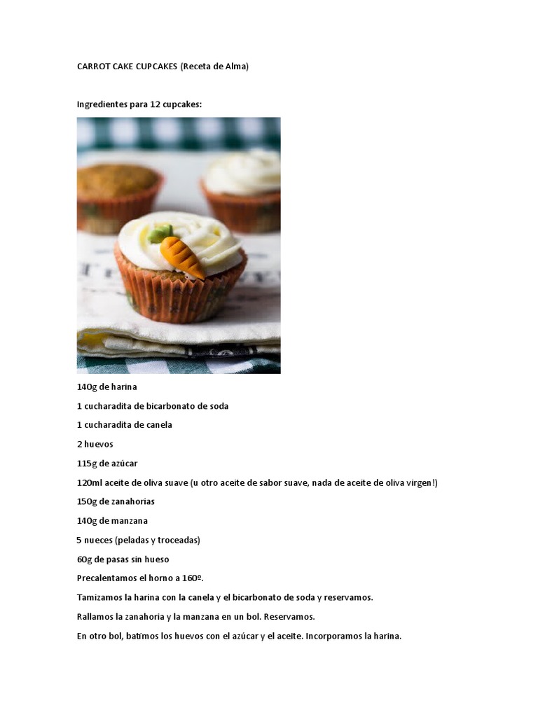 Carrot Cake Cupcakes | PDF