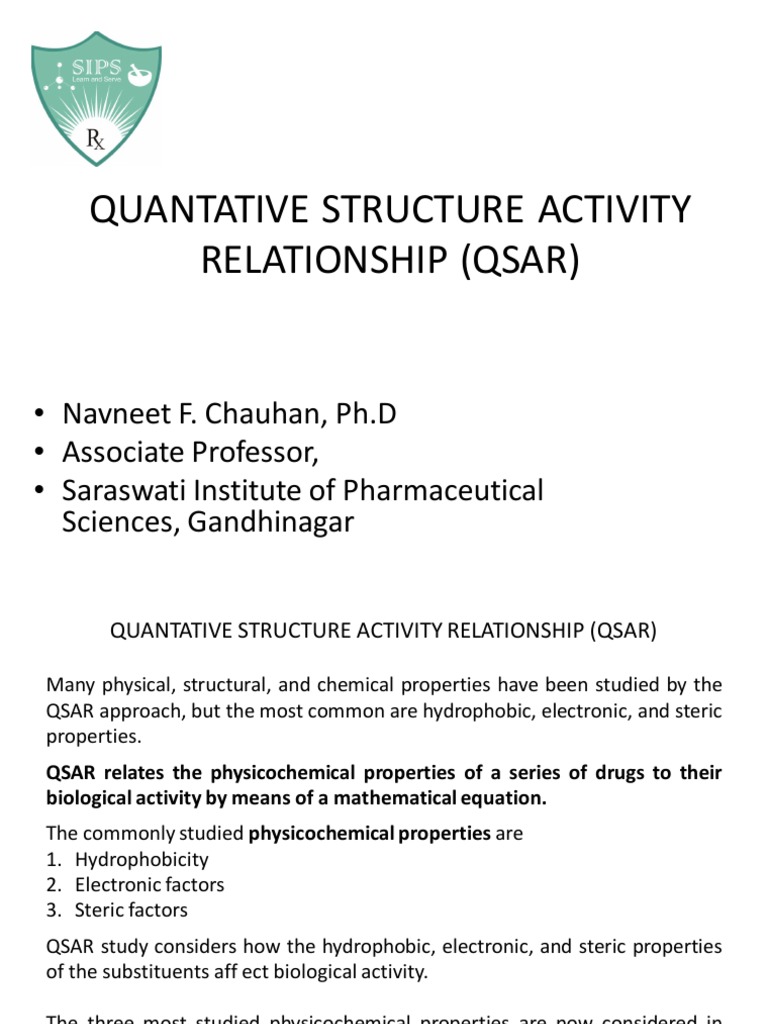 Physico Parameters and QSAR | PDF | Quantitative Structure–Activity ...