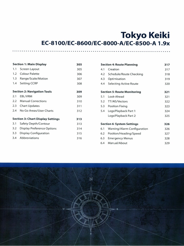 Appendix 4 - ECDIS Type Specific Information (Tokyo Keiki EC-8100,8600,8000-A, 8500-A) | PDF ...