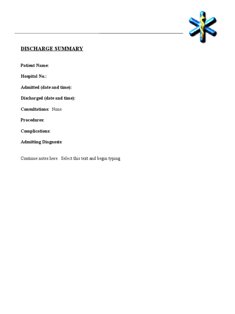 06 Discharge Summary - Dot | PDF | Self-Improvement