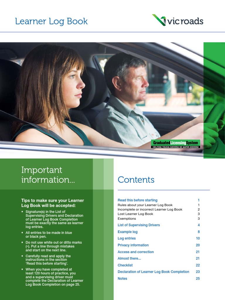 Learner Log Book English | Download Free PDF | Vehicles | Driving