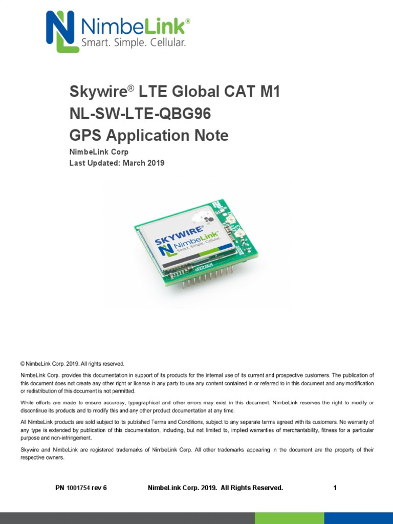 NL SW LTE QBG96 - GPSAppNote | PDF