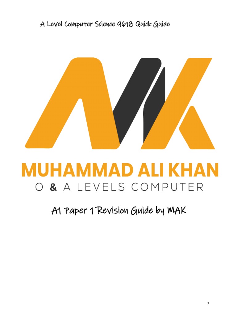 A Level Computer Science 9618 Guide | PDF | Computers | Technology ...
