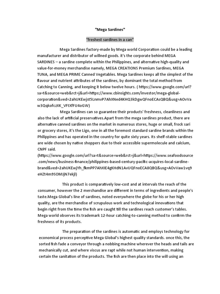 Mega Sardines-WPS Office | PDF | Brand | Economies