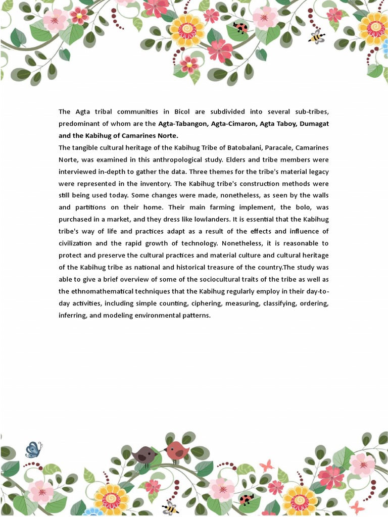 Preserving Kabihug Cultural Heritage | PDF