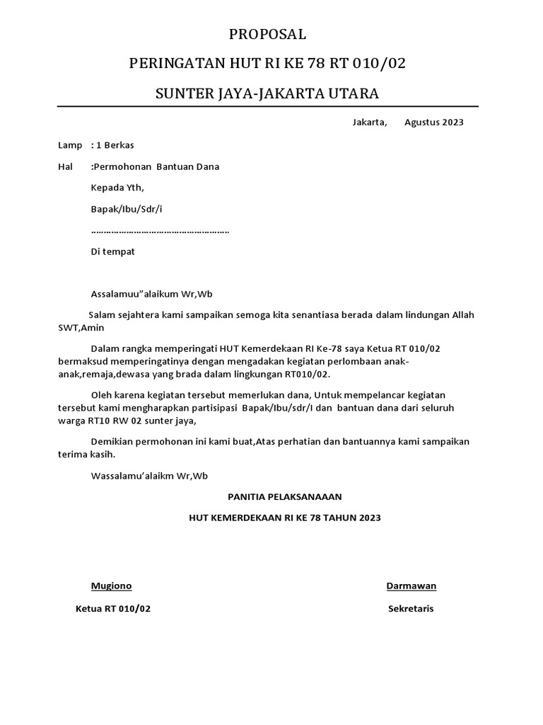 PROPOSAL Agustusan | PDF