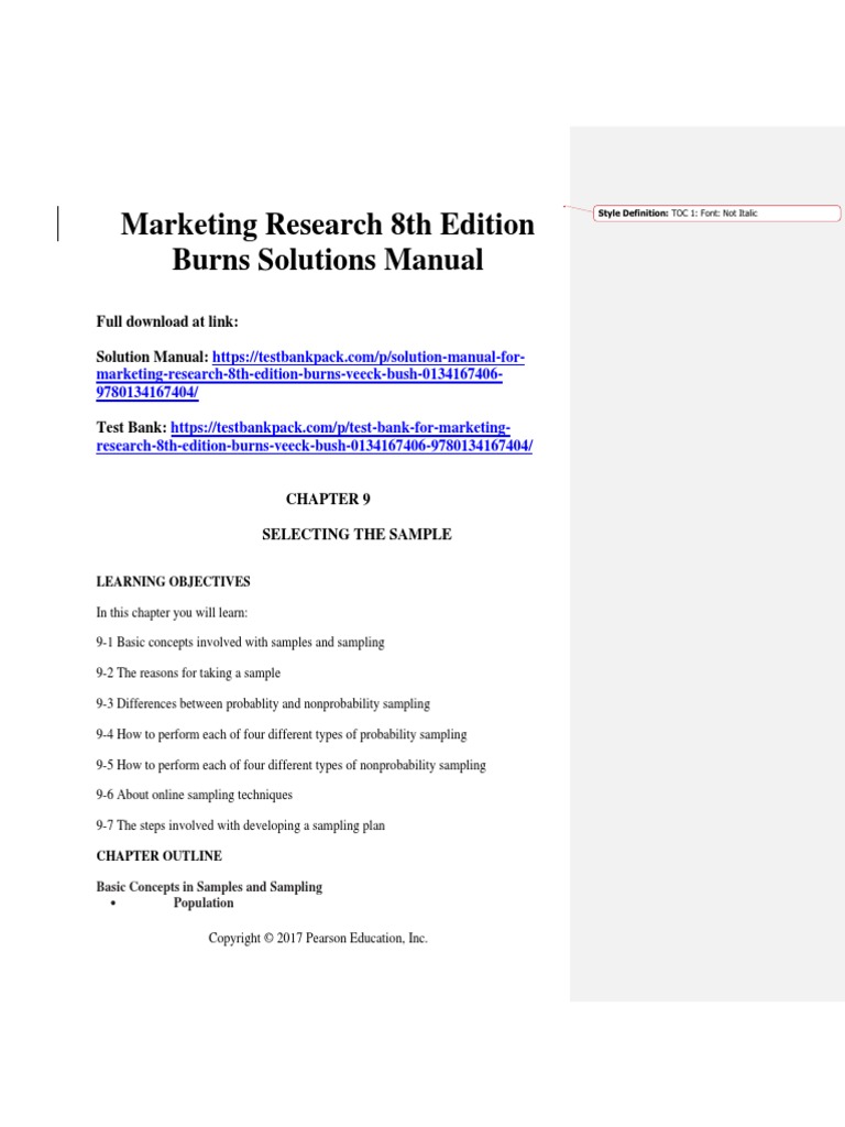 Marketing Research 8th Edition Burns Solutions Manual 1 | PDF Marketing Research 8th Edition Burns Solutions Manual 1 | PDF