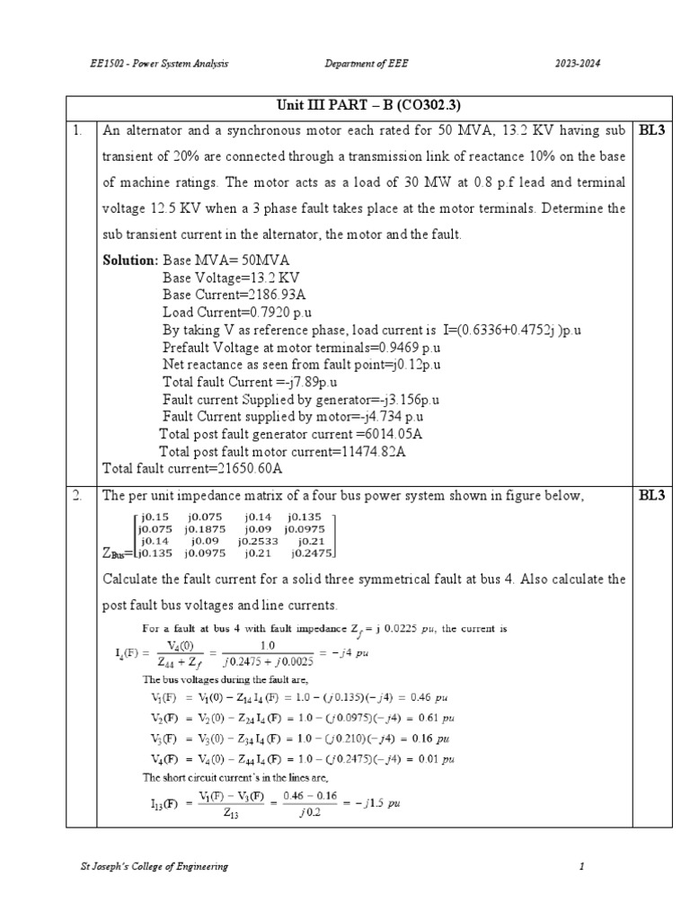 Unit III PART - B (CO302.3) BL3 | PDF