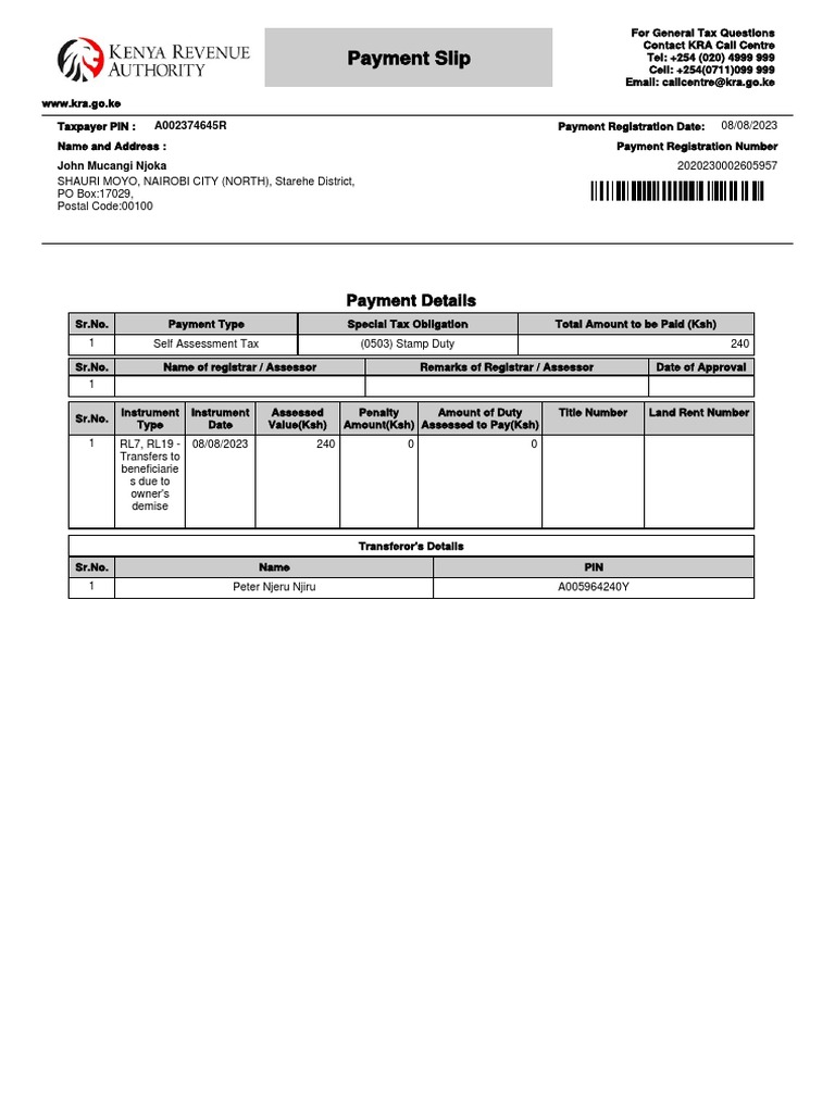 Payment Slip | PDF