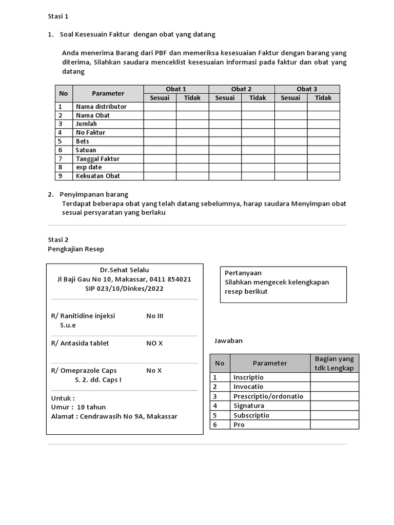 Soal Pre Osce | PDF