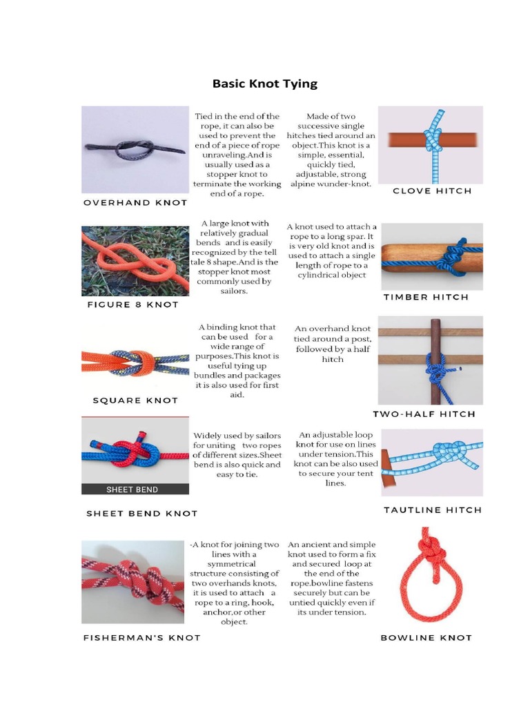 Basic Knot Tying | PDF