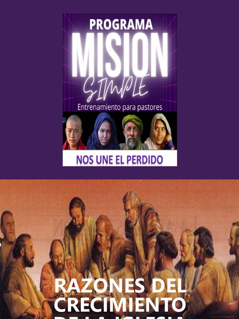 18.razones de Crecimiento de La Iglesia Que Jesus Edifica-PROGRAMA MISION SIMPLE | PDF