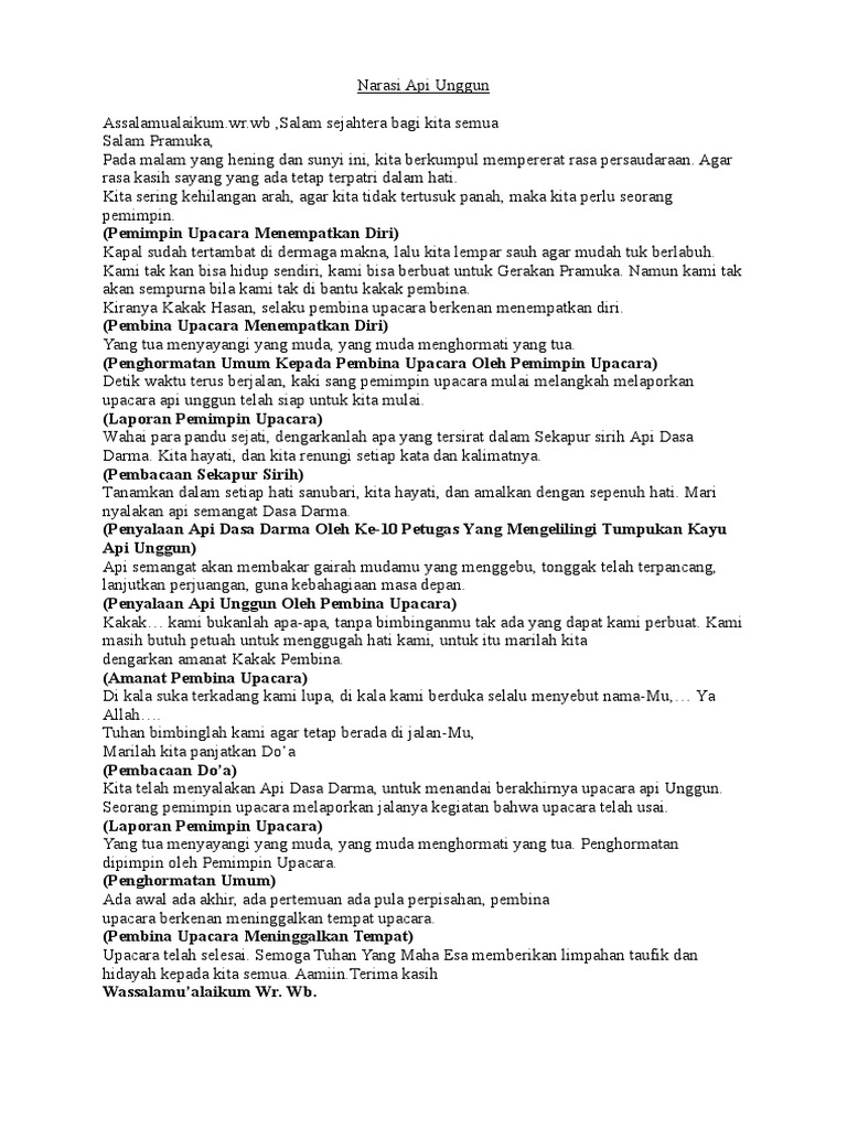 Narasi Api Unggun | PDF