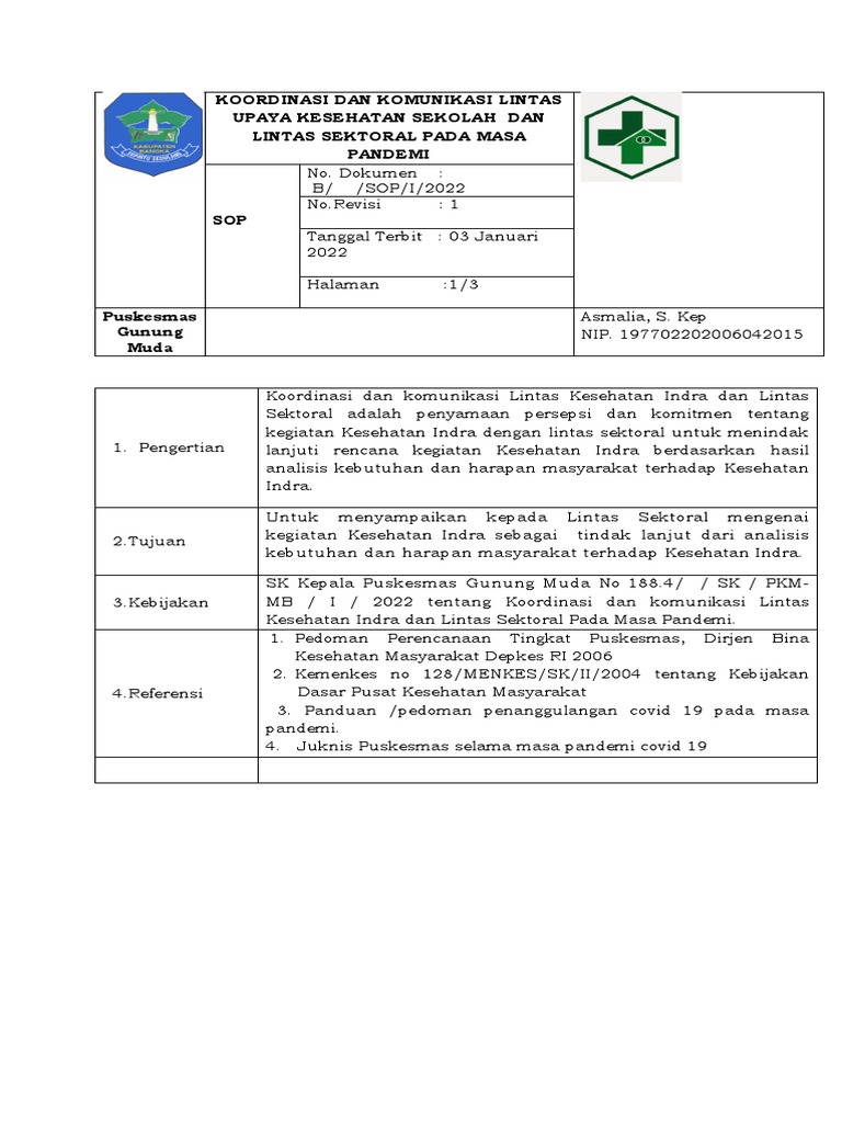 Sop Indera 2023 | PDF | Pengembangan Diri | Kesehatan Holistik