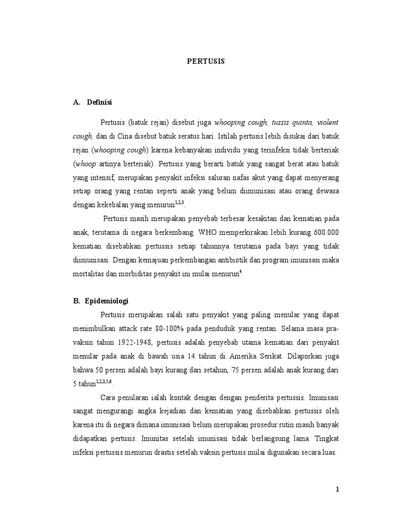 XI. Pertusis | PDF