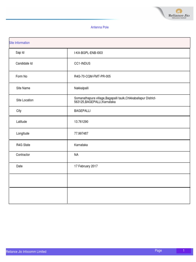 Inspection Report - Antenna | PDF