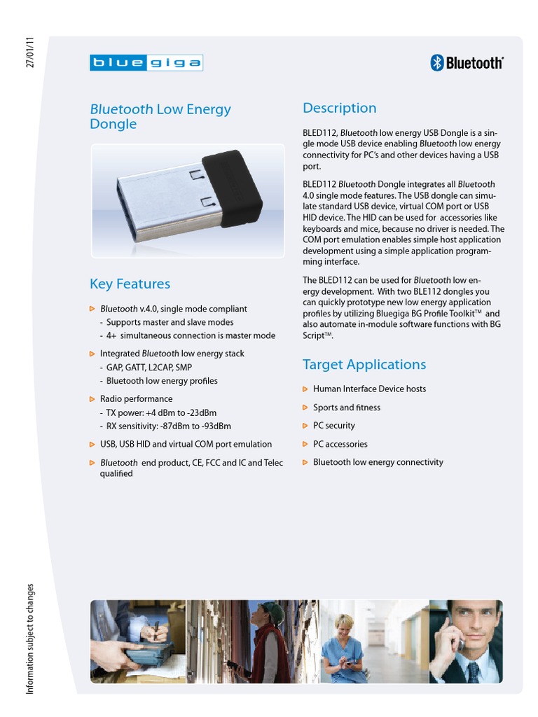 Bluetooth Low Energy Dongle Description | PDF