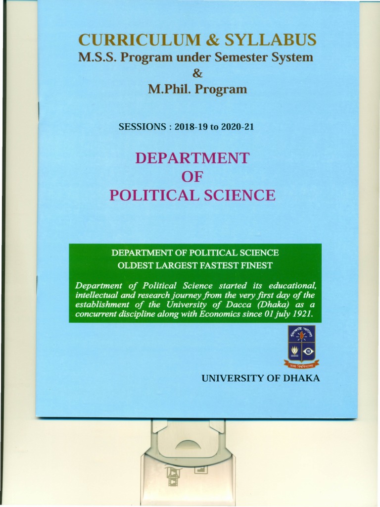 Curriculum Syllabus-M S S Program M Phil Program | PDF