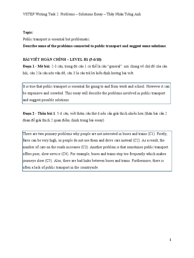 gui hoc vien essay public transport (tiếng anh) | PDF
