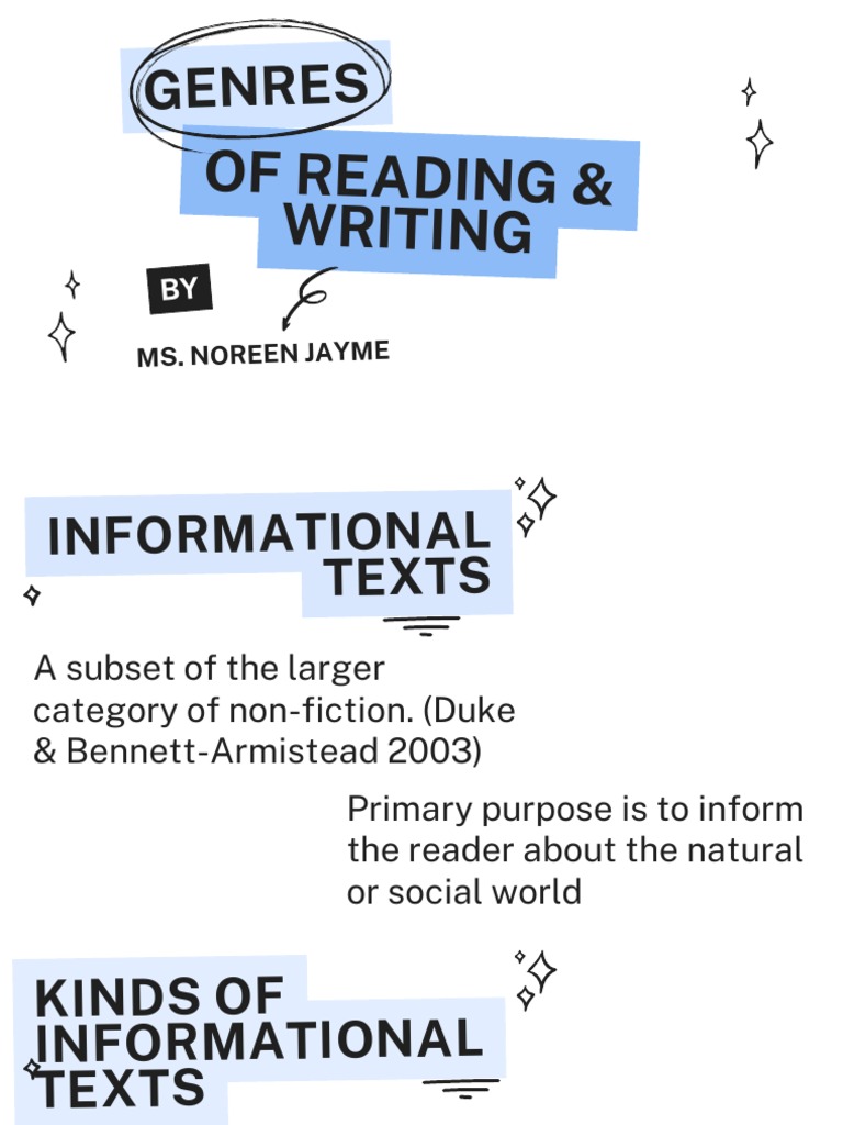 Genres of Reading and Writing - Chapter 2 | PDF