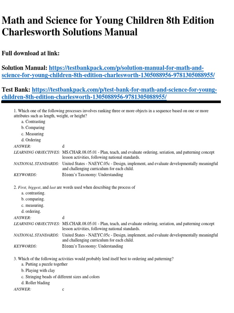 Ordering and Seriation in Early Education | PDF | Time | Learning