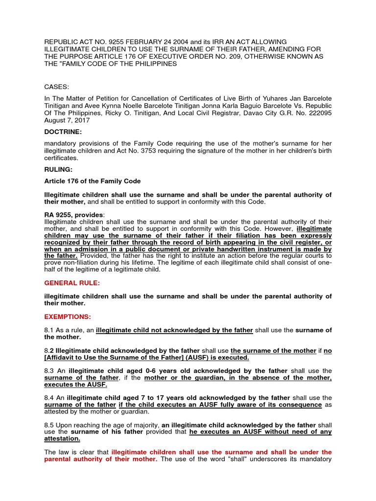Illegitimate Child | PDF | Politics | Law