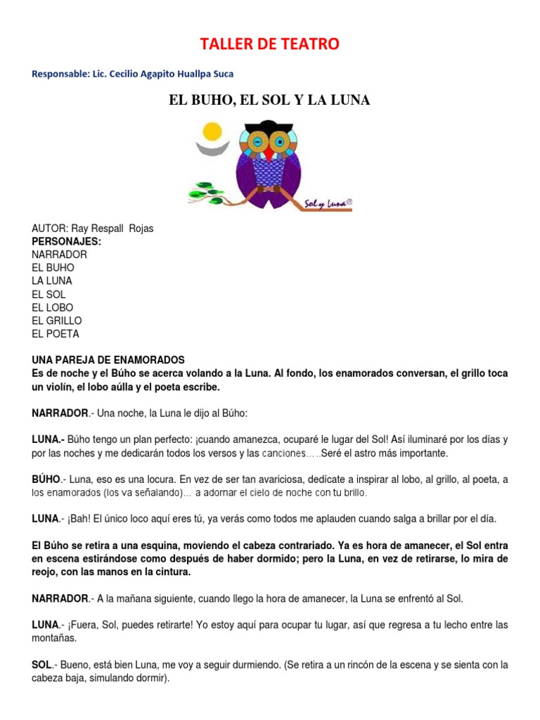 El Búho, El Sol y La Luna | PDF